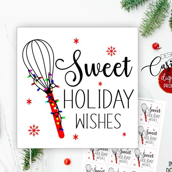 Whisk Christmas Tags - Etsy