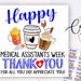 Medical Assistants Week Printable Favor Gift Tag,latte Tea Coffee Cup ...