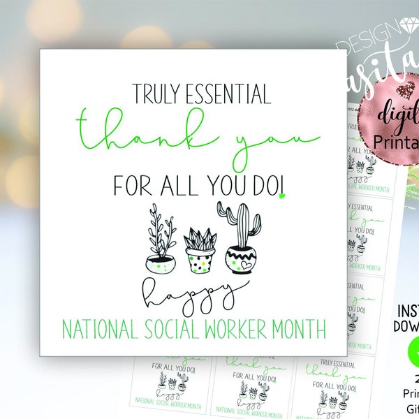 Social Work Thank You Cards - Etsy