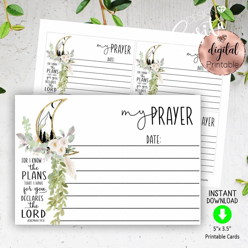 Prayer Cards Printable - Etsy
