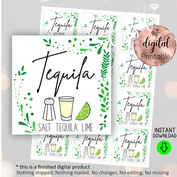 Tequila Shot Label - Etsy