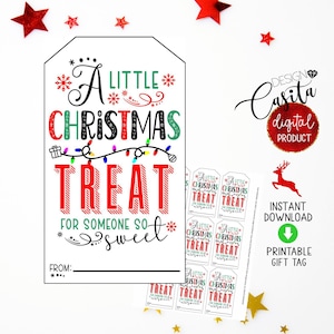 Christmas Treat for Someone so Sweet Printable Gift Tag,sweet Holiday ...