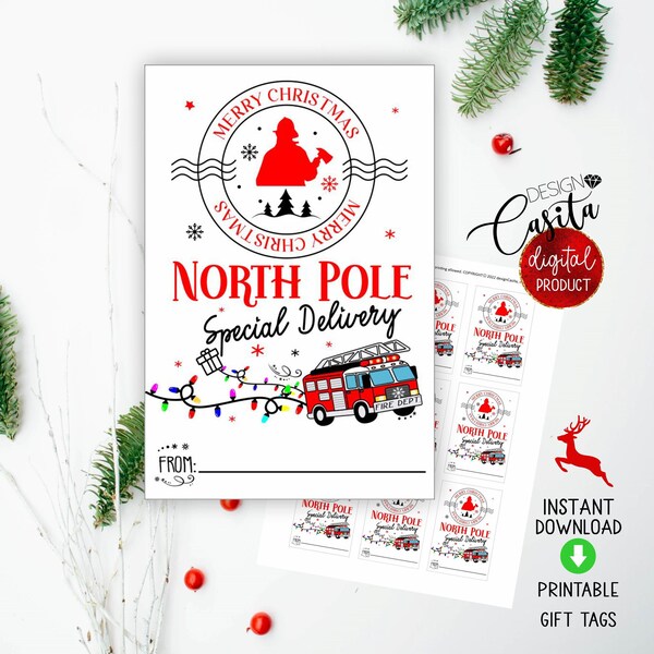 Firefighter Christmas Cards - Etsy