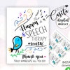Speech Therapy Month Printable Favor Gift Tag,patjologist Thank You ...