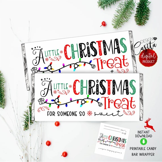 Christmas Treat Printable Candy Bar Wrappersweet Holiday - Etsy