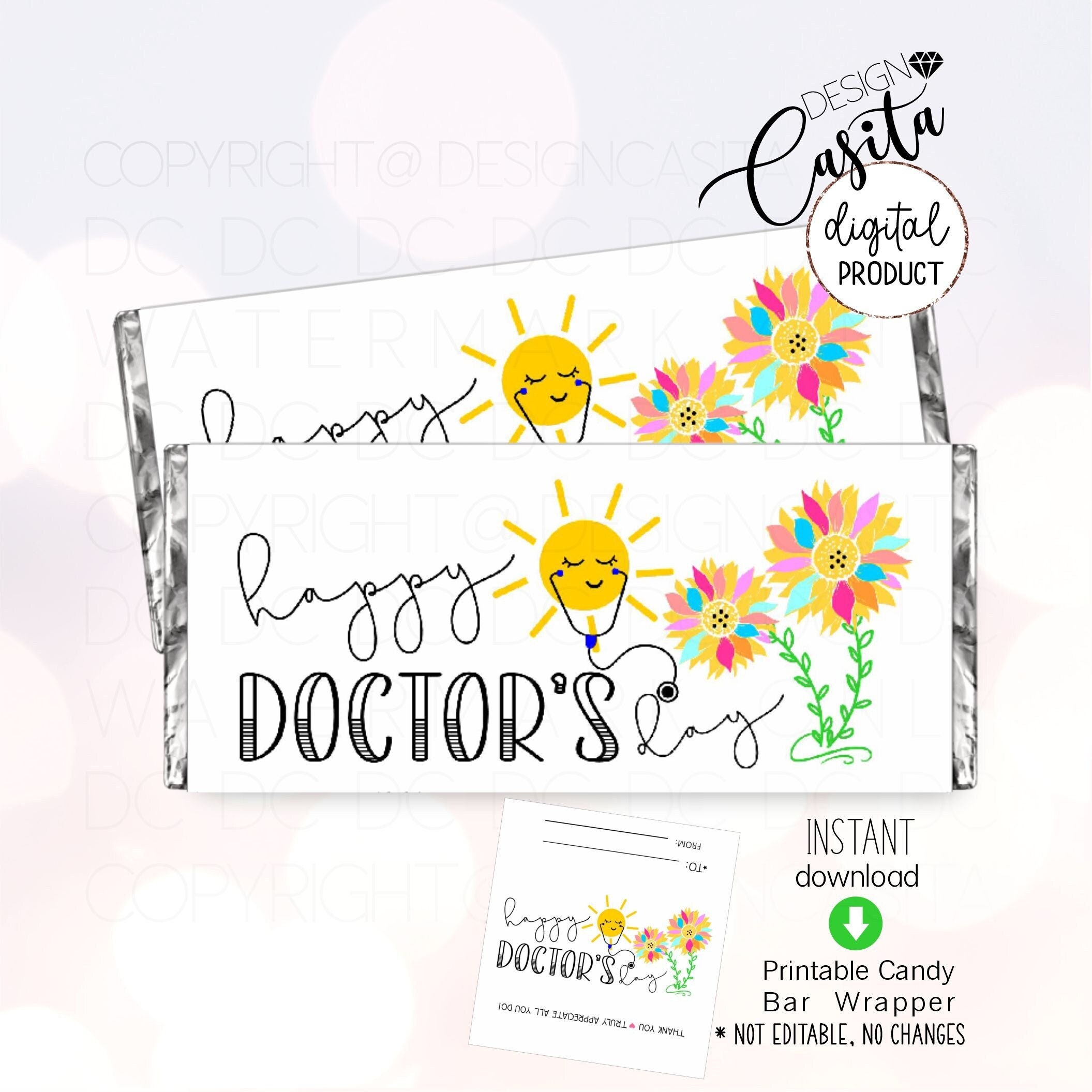 Doctors Day Printable Candy Bar Wrapperdoctor Appreciation - Etsy Canada