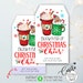 Hot Cocoa Frappe Printable Editable Gift Tag,cup of Christmas Cheer,add ...