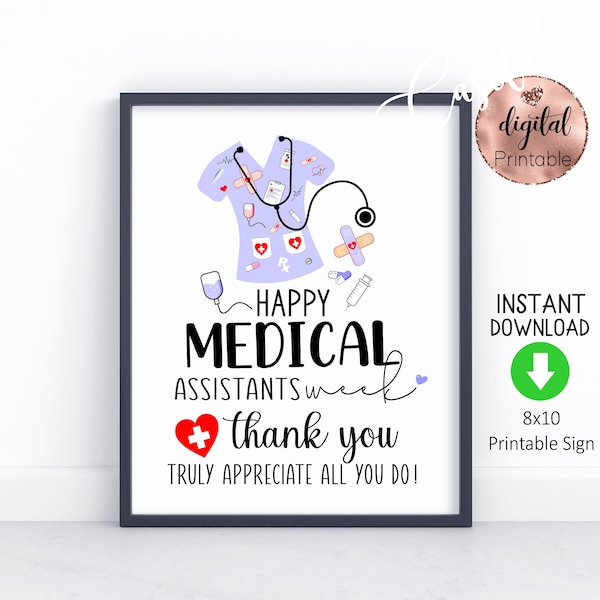 Printable Medical Assistant Appreciation Sign - Etsy