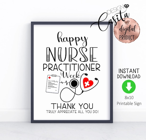Nurse Practitioner Week Printable 8x10 Party Sign NP - Etsy