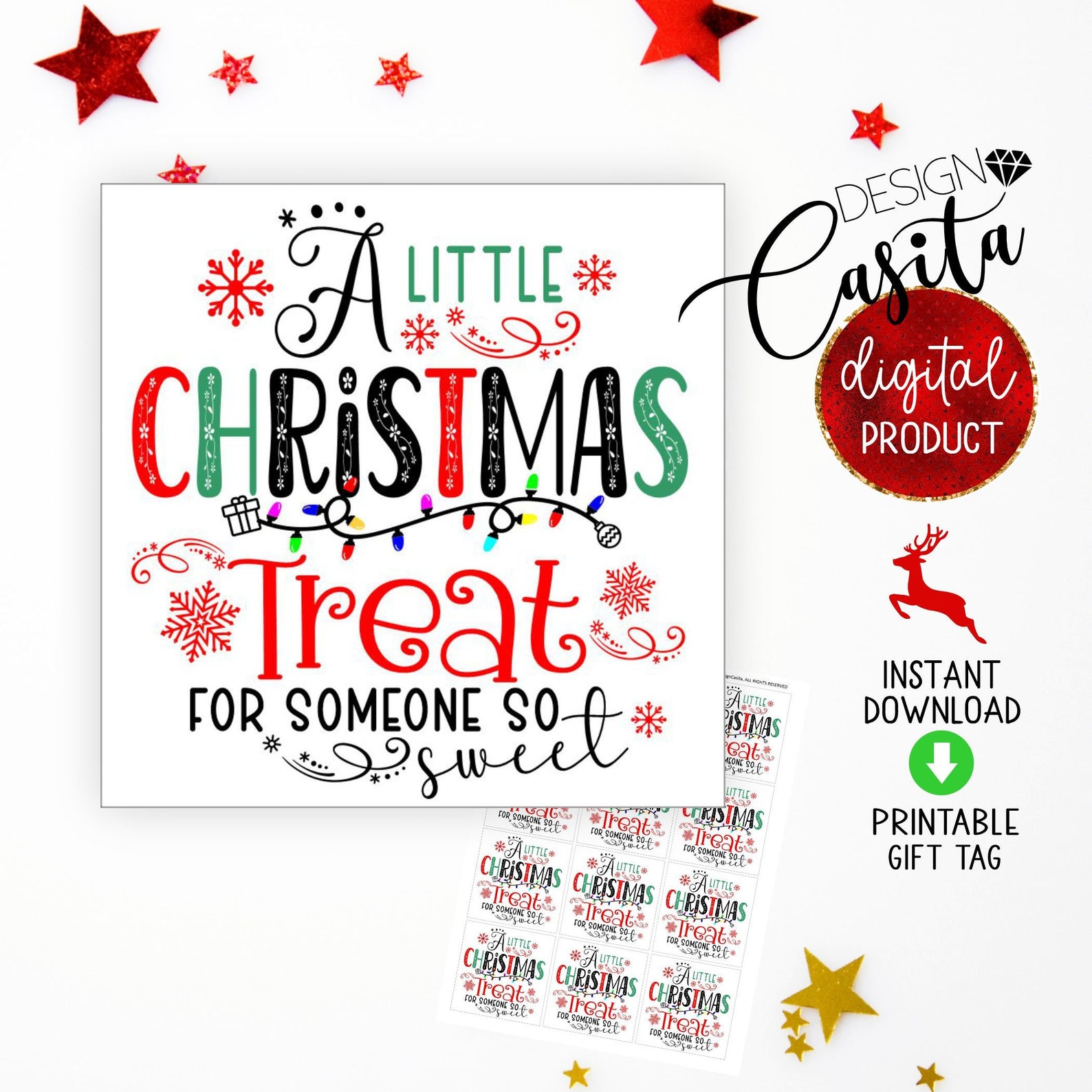 Christmas Staff Appreciation Printable Gift Tagtreat for - Etsy