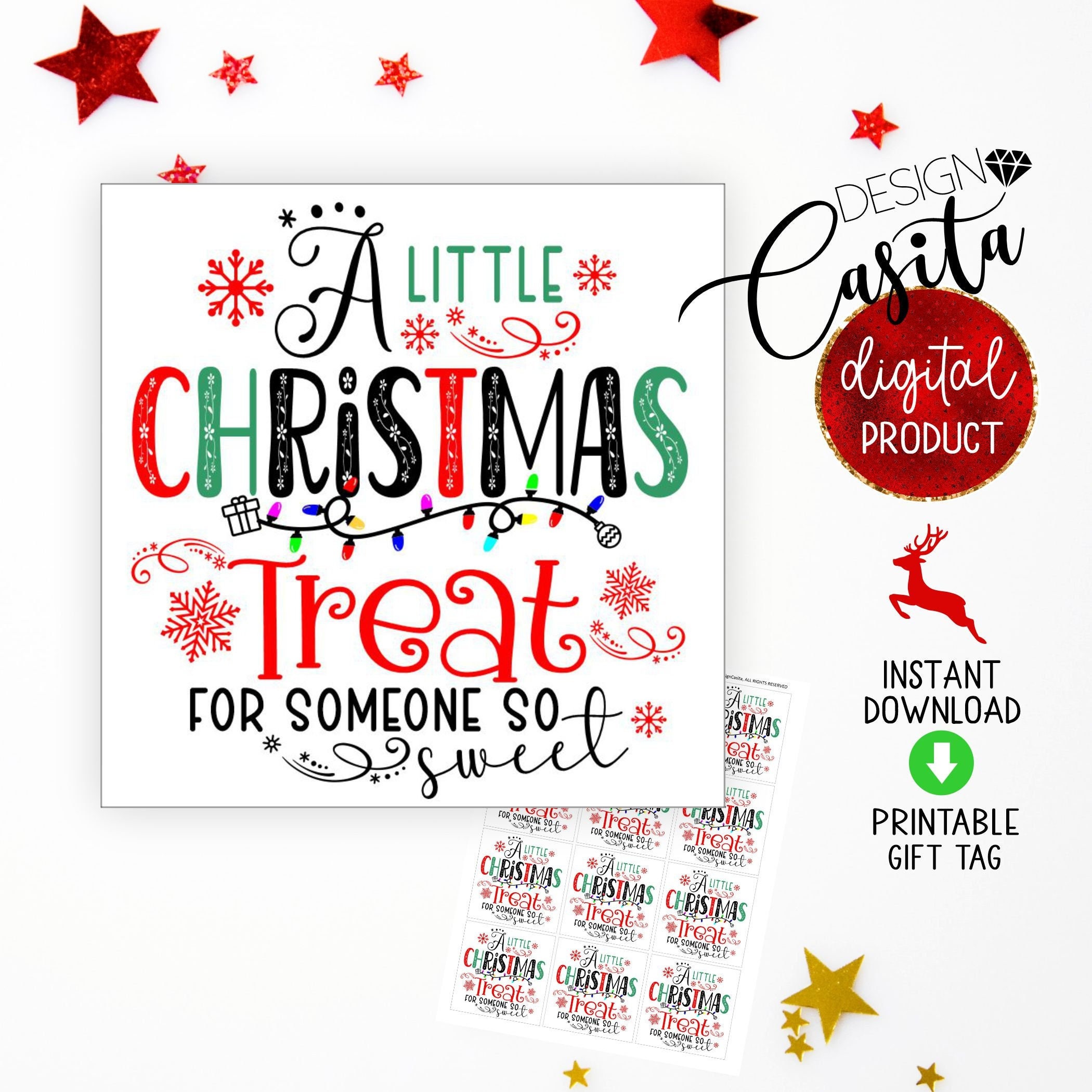 Christmas Staff Appreciation Printable Gift Tagtreat for - Etsy