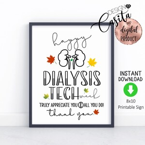 Dialysis Tech Week Printable 8x10 Party Signkidney Tech Week - Etsy