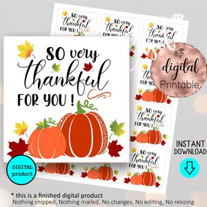 Staff Employee Appreciation Thanksgiving Pumpkin Printable Gift Tag ...