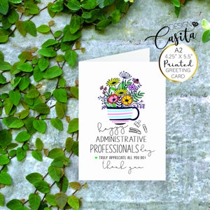 Happy Administrative Professionals Day Printed Physical A2 Folded ...