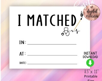 Congrats Match Day - Etsy