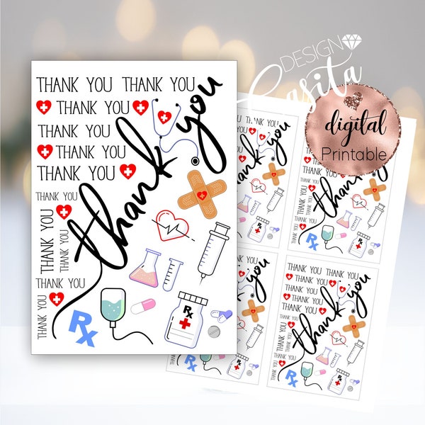 Thankyou Card Medical - Etsy UK