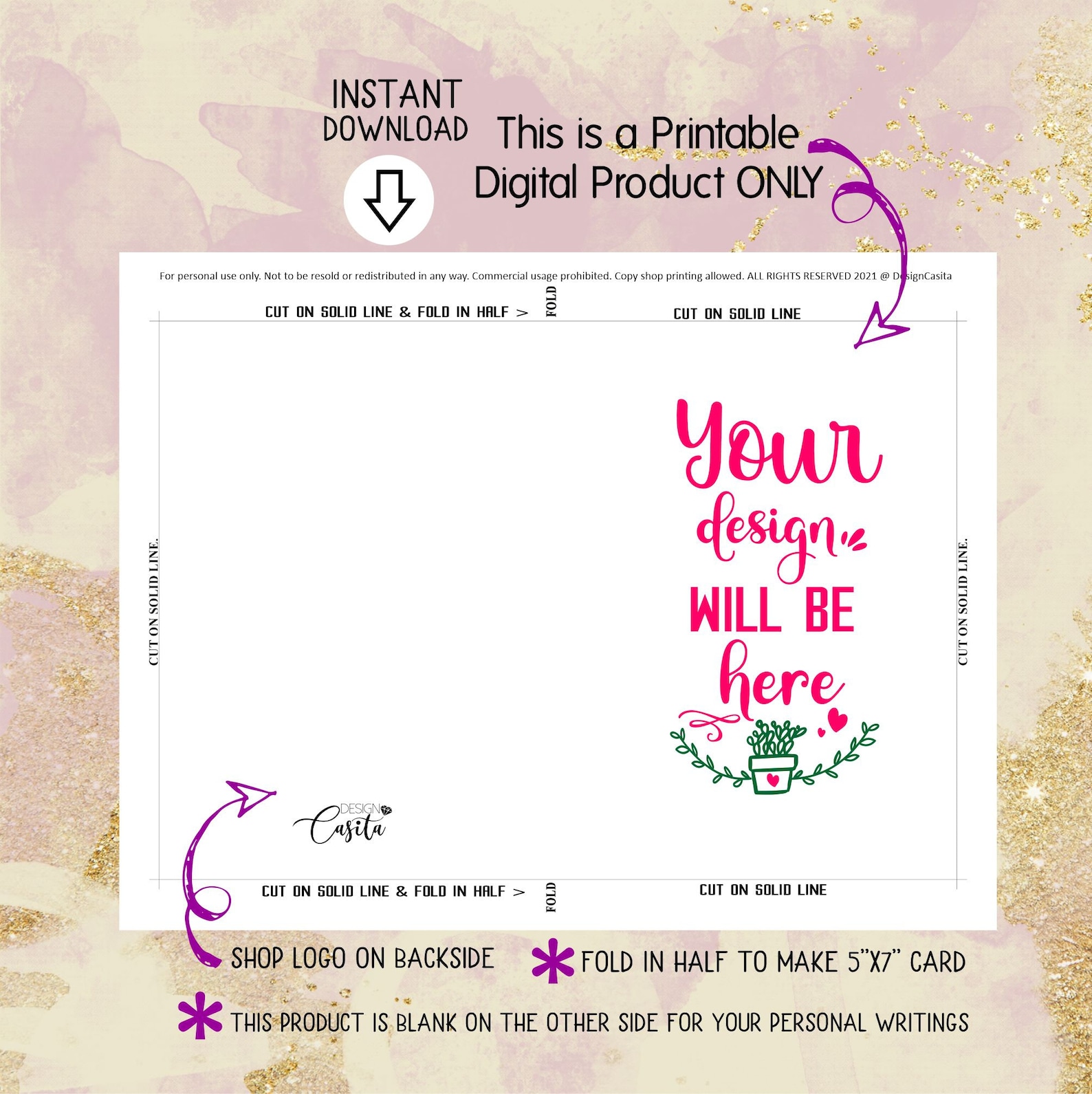 Happy Dental Assistant Week Printable 5x7 Folded Greeting | Etsy