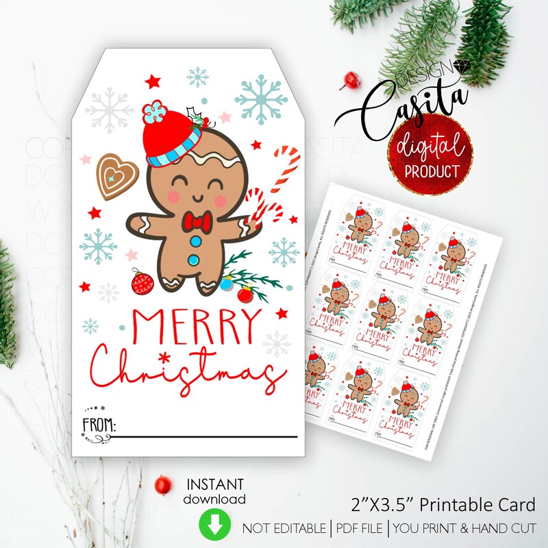 Mini Christmas Tags - Etsy