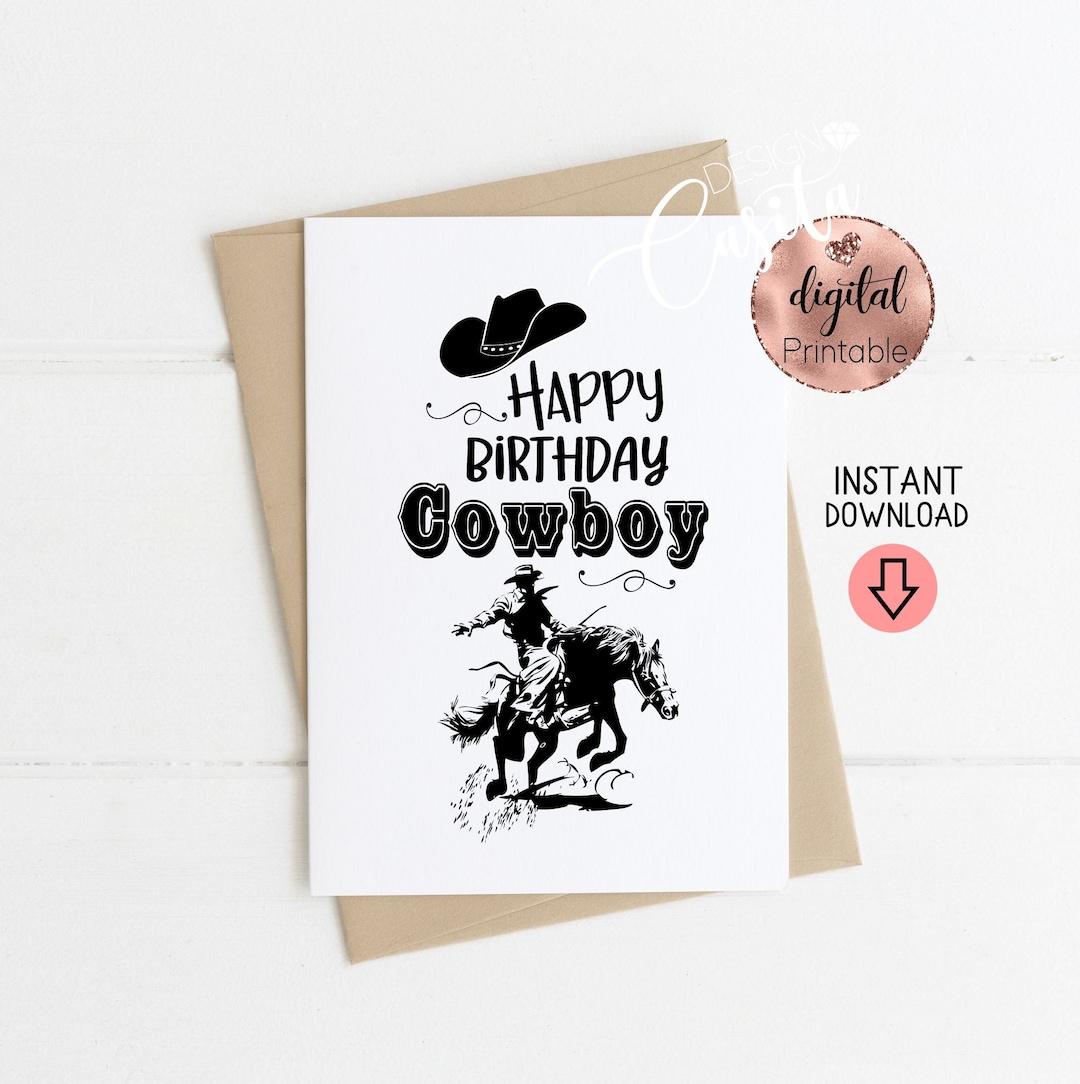 Cowboy Birthday Card | atelier-yuwa.ciao.jp