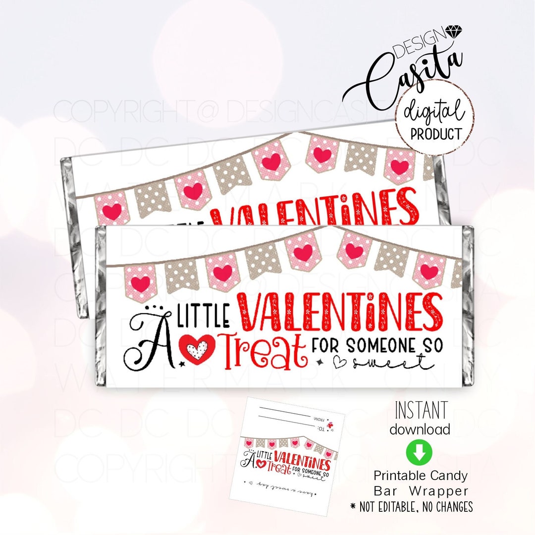 Valentines Day Printable Candy Bar Wrapper,treat for Someone so Sweet ...
