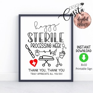 Sterile Processing Week Printable 8x10 Party Signspd Week - Etsy