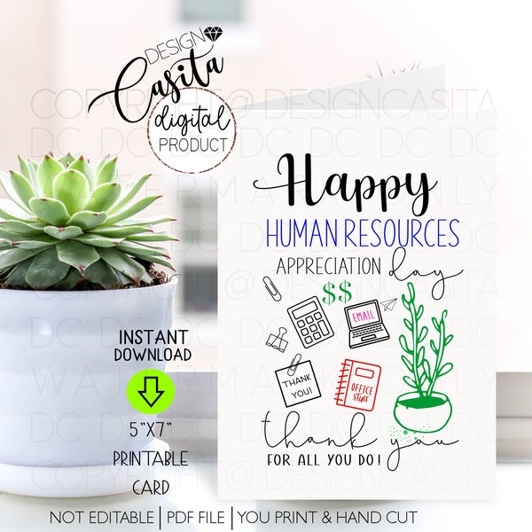 Hr Thank You Card - Etsy UK