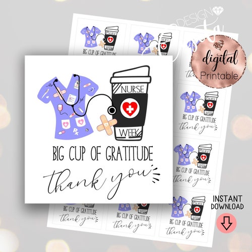 Medical Thank You Printable Favor Gift Tagma Month - Etsy