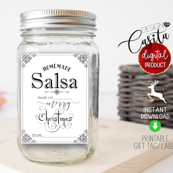 Salsa Food Jar Label - Etsy