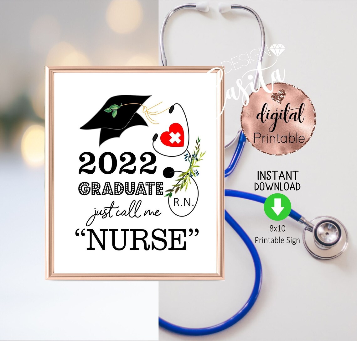 Nurse Graduation 2022 Sign Printable RN Fiesta Floral | Etsy