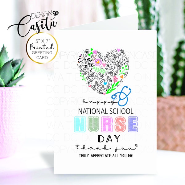 School Nurse Appreciation Day Card - Etsy