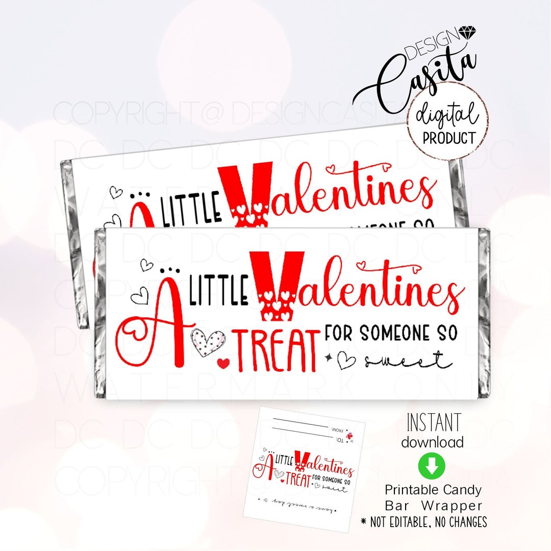 Valentines Day Printable Candy Bar Wrapper,treat for Someone so Sweet ...