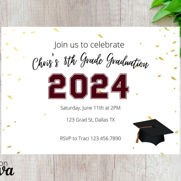 Printable 8th Grade Graduation Cards - Etsy