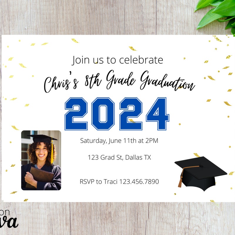 8th Grade Graduation Invitations - Etsy