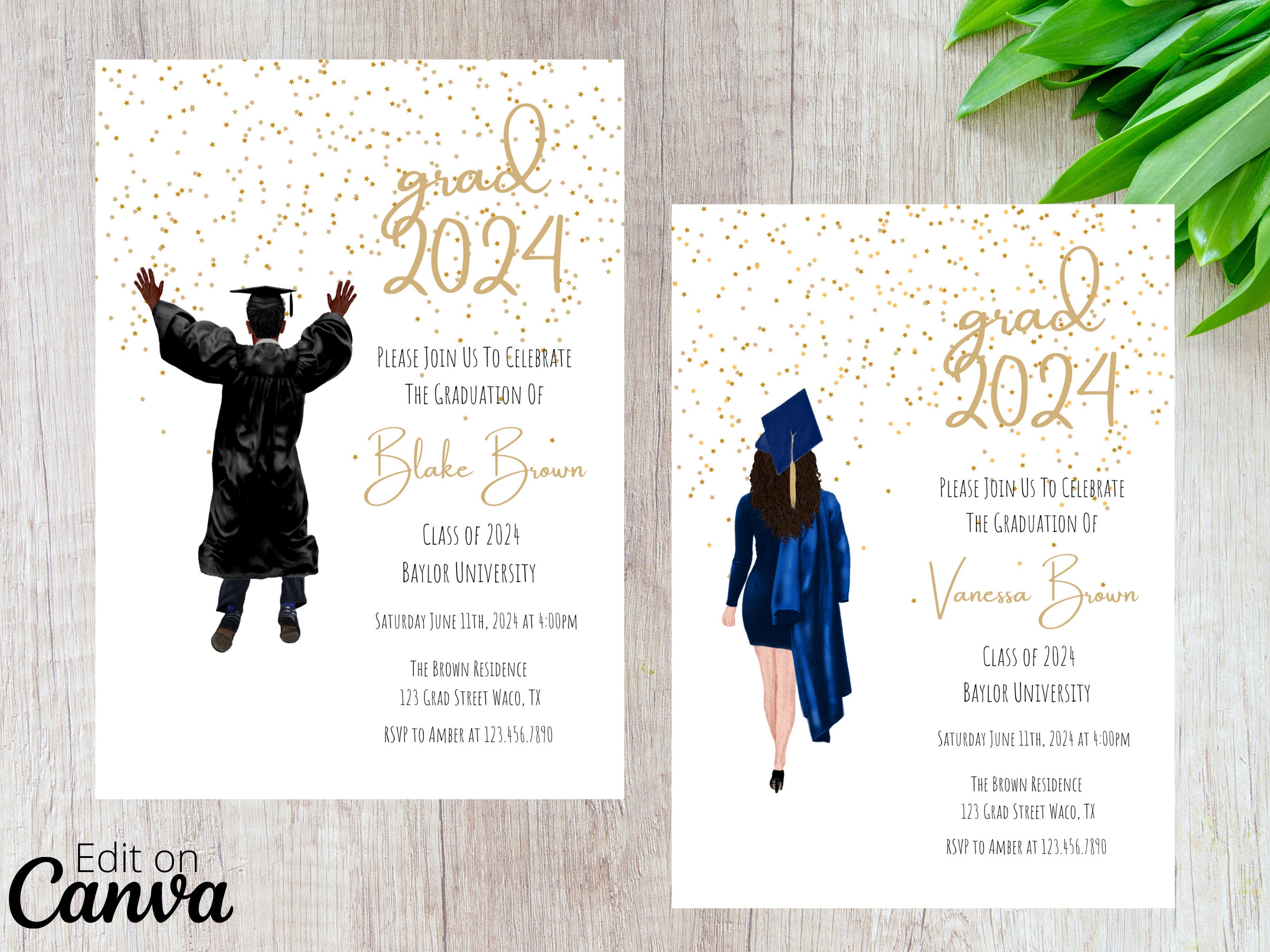 Personalized College Graduation Invitation | Personalized High School ...
