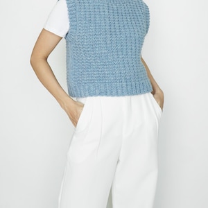 Crochet Ribbed Vest Pattern, Crochet Sweater Pattern, Easy Crochet Vest ...