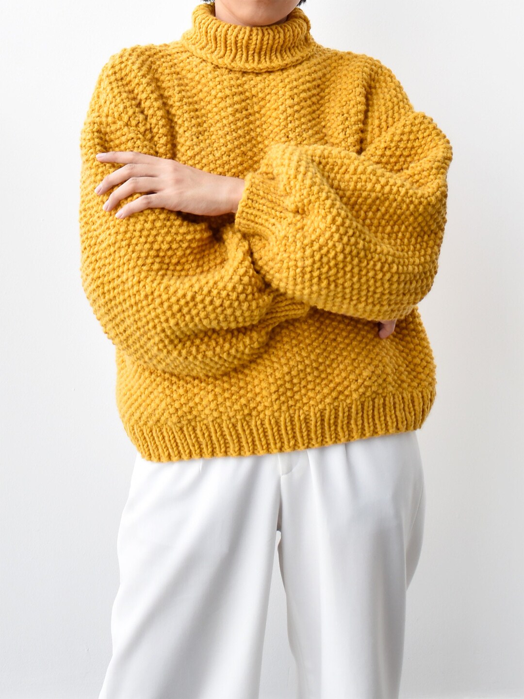 Oversize Sweater Knitting Pattern, Chunky Knit Sweater Pattern, Easy ...