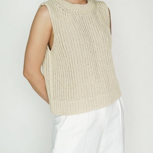 Crochet Ribbed Vest Pattern, Crochet Sweater Pattern, Easy Crochet Vest ...