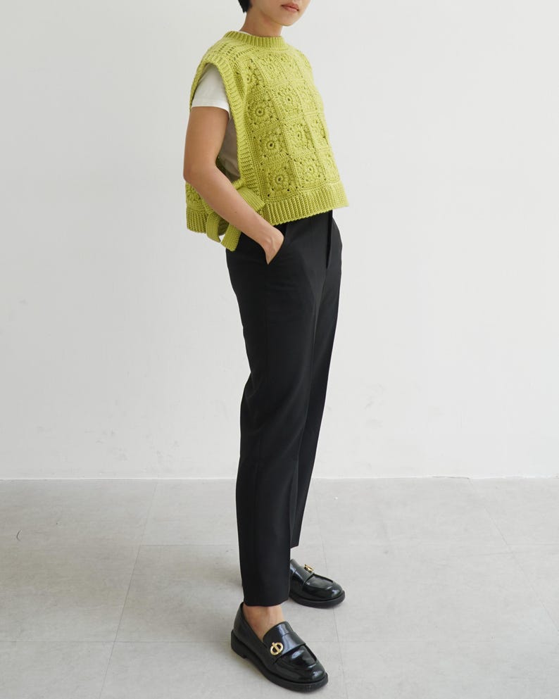 Crochet Granny Square Vest Pattern: Side Tie Pullover (PDF Pattern) - Etsy