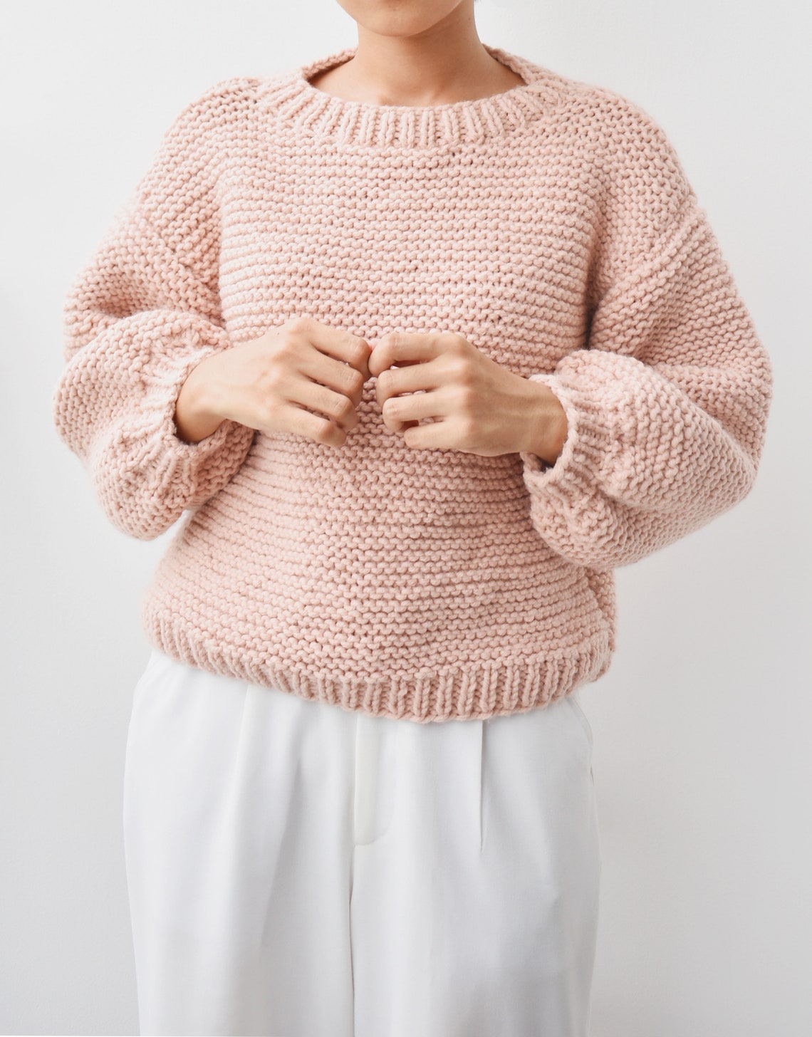 Chunky Knitting Sweater Pattern Knit Sweater Pattern Easy - Etsy