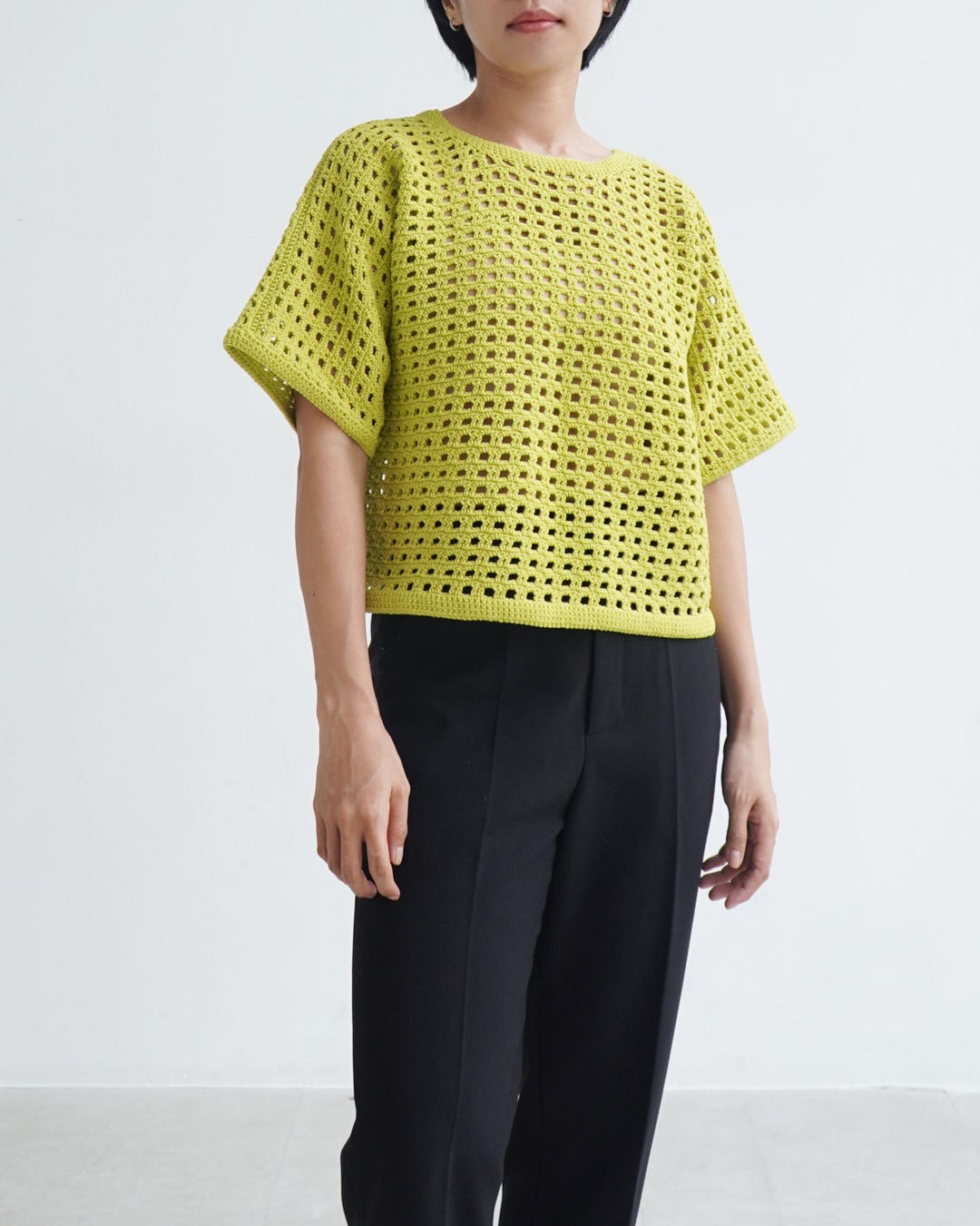Mesh Crochet Top Pattern, Timeless Jumper, Modern Pullover (PDF Pattern ...