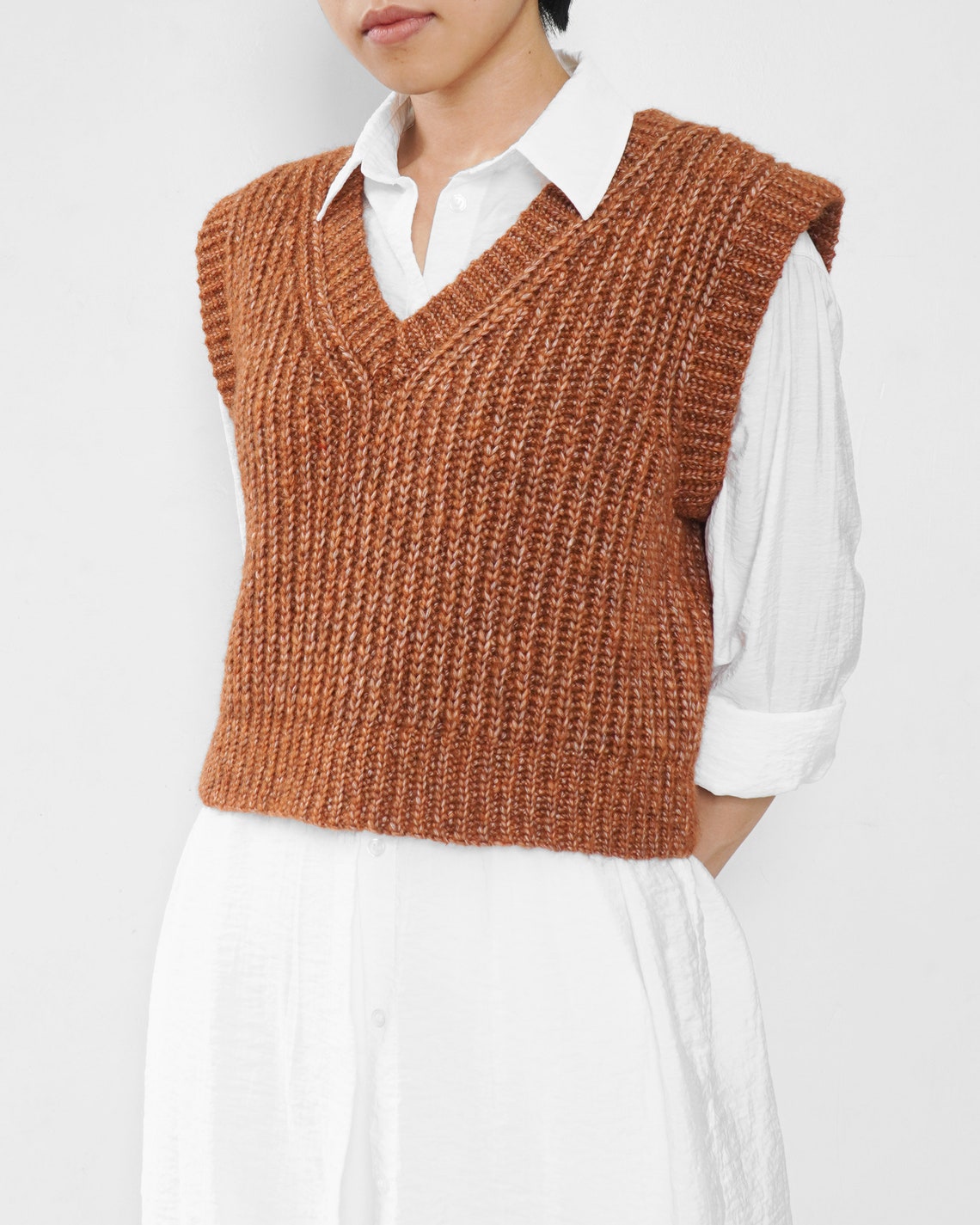 Crochet Ribbed Vest Pattern Crochet Sweater Pattern Easy - Etsy