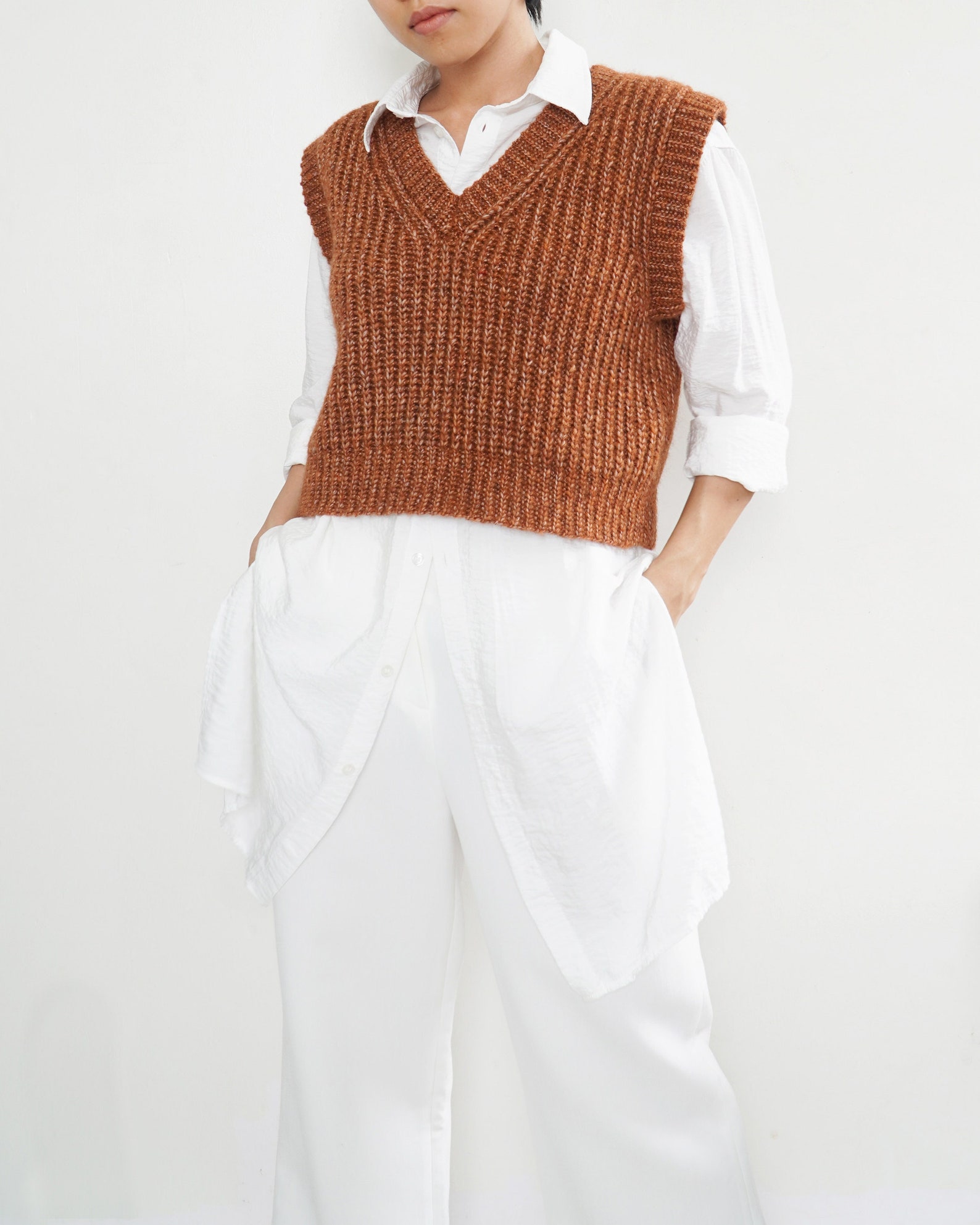 Crochet Ribbed Vest Pattern Crochet Sweater Pattern Easy - Etsy