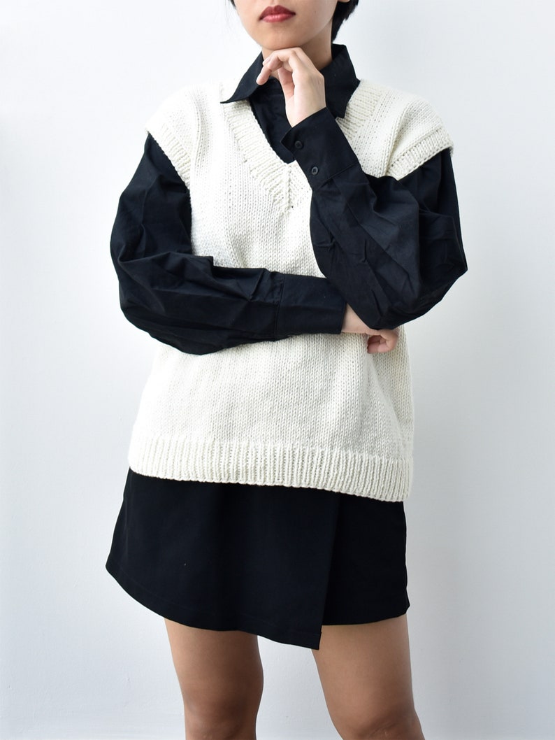 Oversized Knitting Vest Pattern Easy Knitting Vest Pattern - Etsy