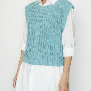Crochet Ribbed Vest Pattern, Crochet Sweater Pattern, Easy Crochet Vest ...