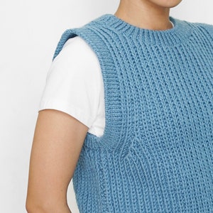Ribbed Vest Knitting Pattern: Timeless Pullover (english) - Etsy