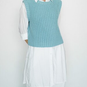 Crochet Ribbed Vest Pattern, Crochet Sweater Pattern, Easy Crochet Vest ...