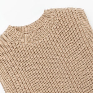 Knitting Ribbed Vest Pattern: Beginner Side-tie Sweater (english) - Etsy