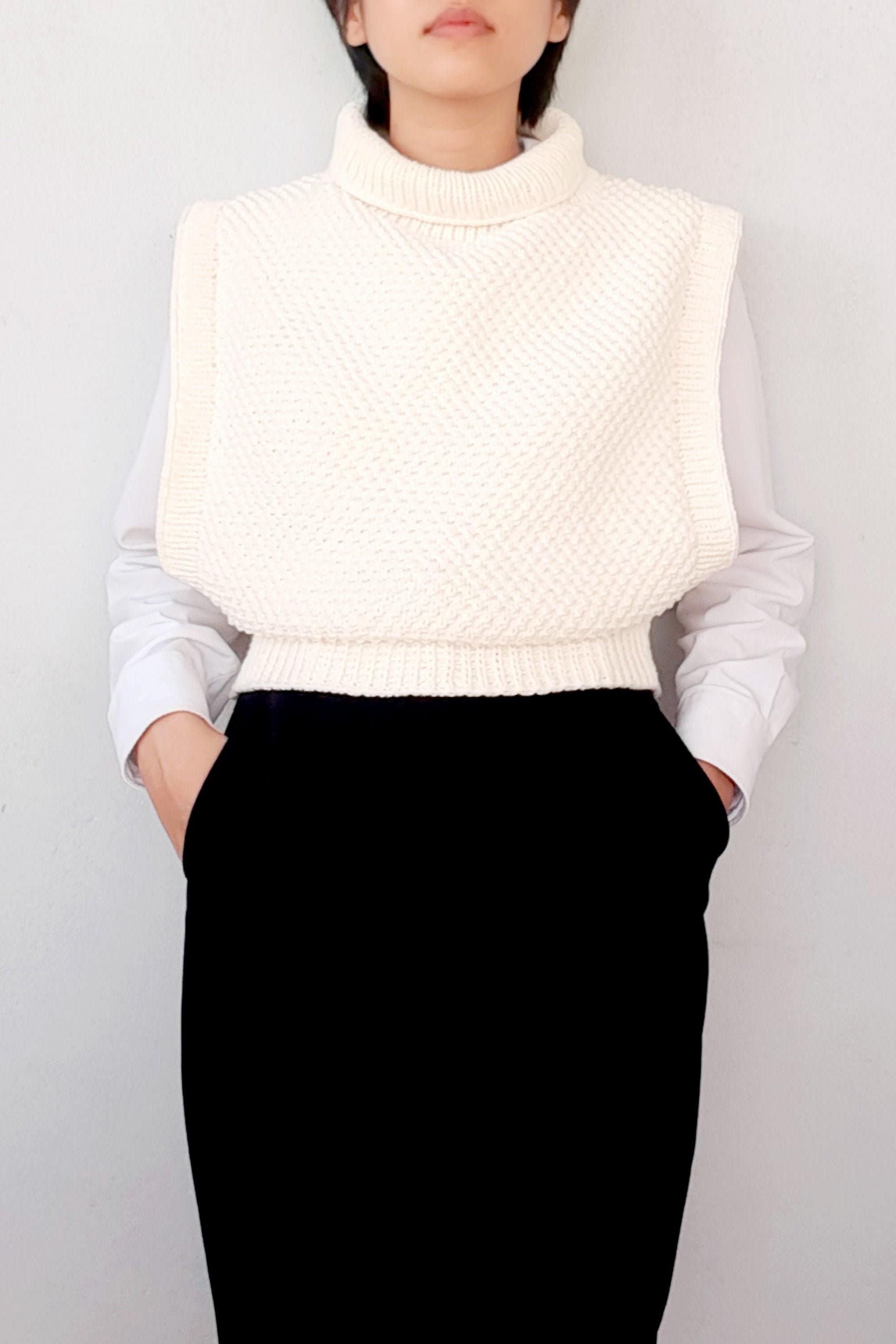 Vest Knitting Pattern Sweater Vest Pattern Oversized Knit | Etsy