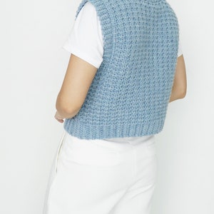 Crochet Ribbed Vest Pattern, Crochet Sweater Pattern, Easy Crochet Vest ...