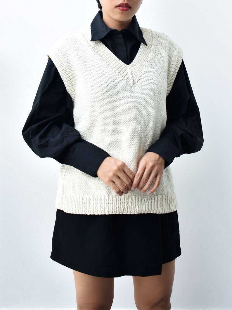 Oversized Knitting Vest Pattern Easy Knitting Vest Pattern - Etsy